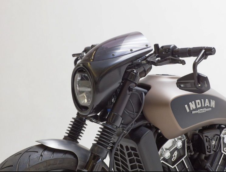 Headlight fairing kit with smoke shield and LED headlig